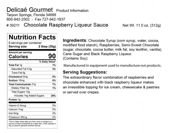 Chocolate Raspberry Liqueur Sauce
